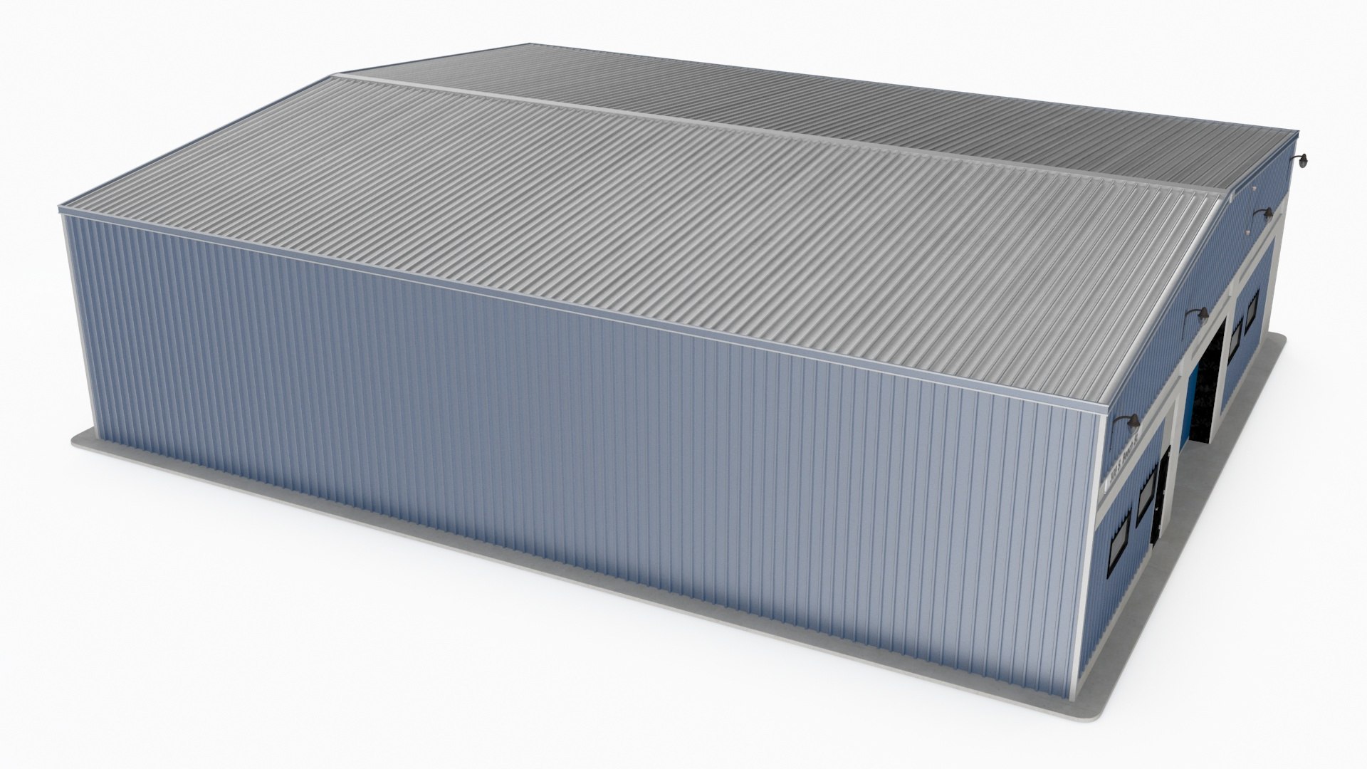 3D Steel Storage Building Model - TurboSquid 2217434