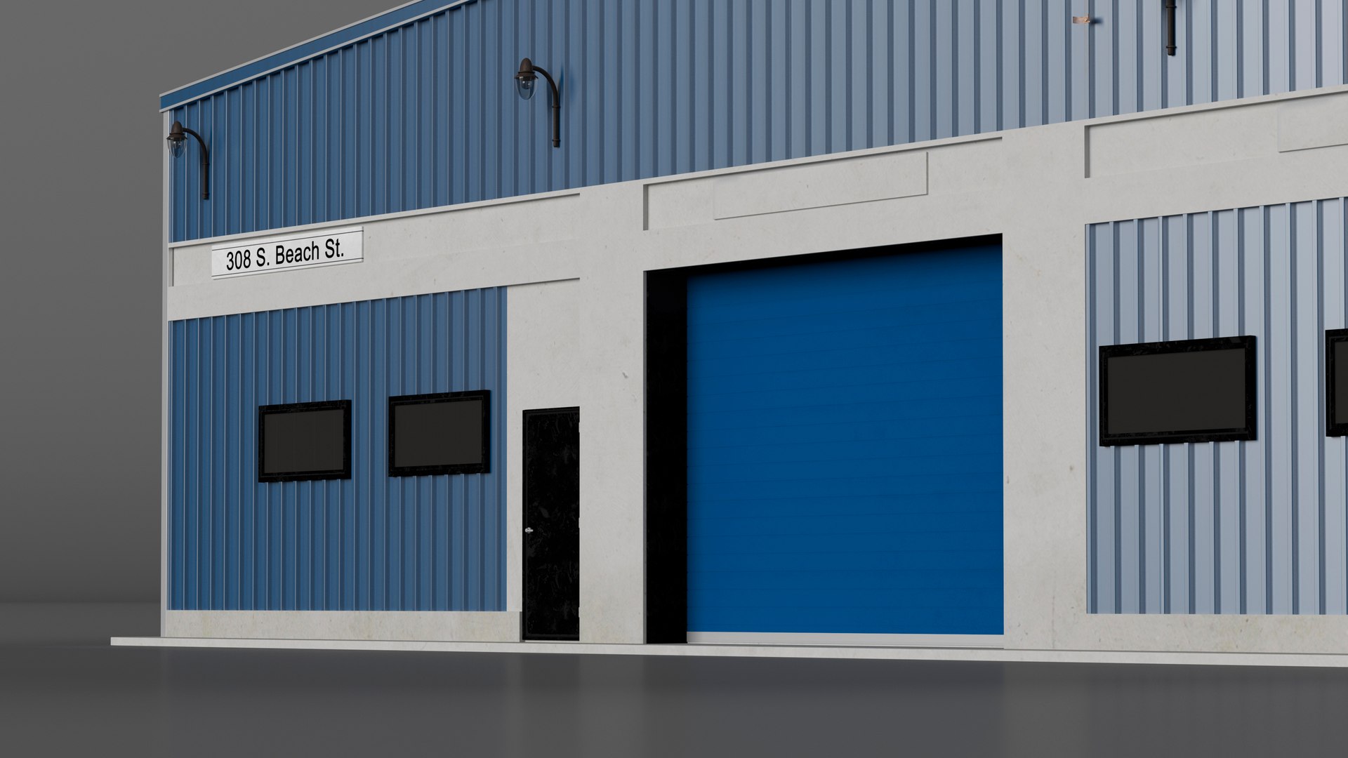 3D Steel Storage Building Model - TurboSquid 2217434