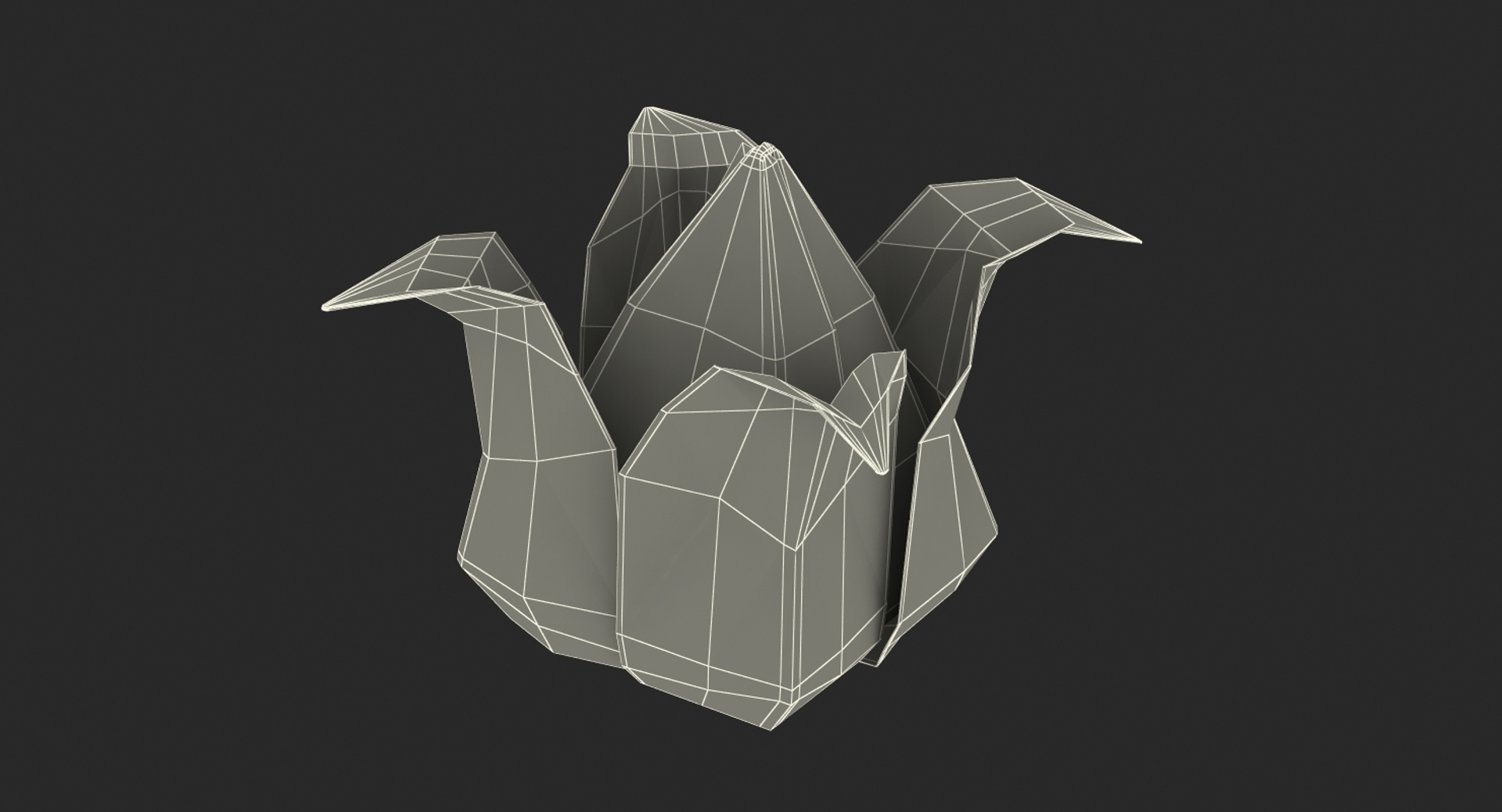 Origami Paper Flower Model - TurboSquid 1329187