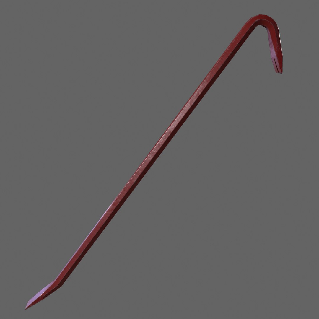 3D Model PBR Crowbar V2Red - TurboSquid 2040223