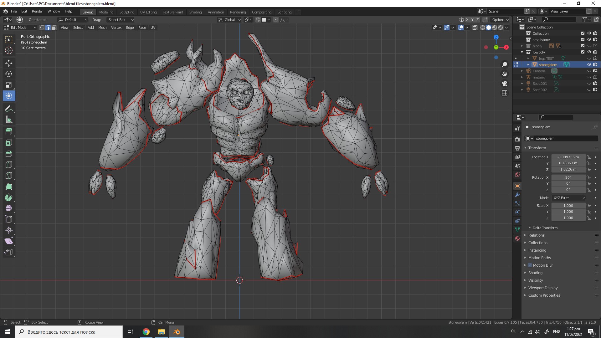 Creature Golem Character 3D Model - TurboSquid 1690713