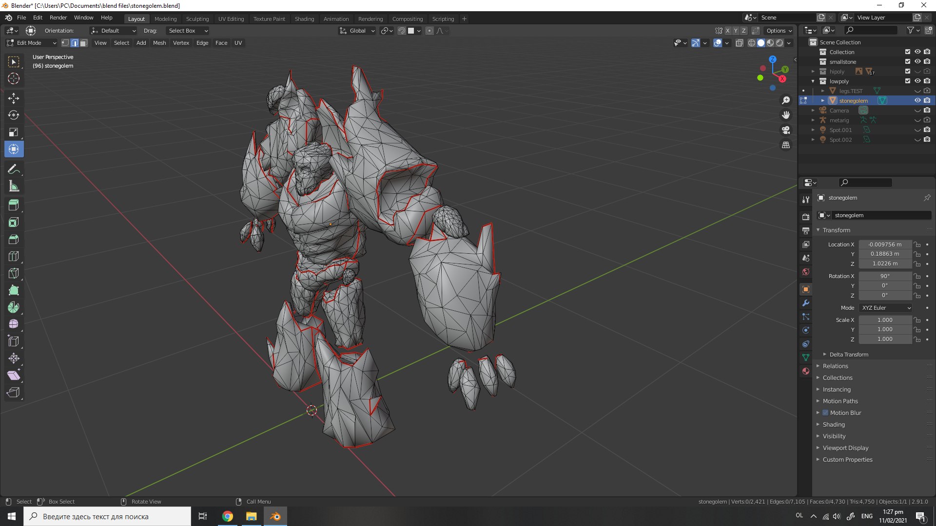 Creature Golem Character 3D Model - TurboSquid 1690713