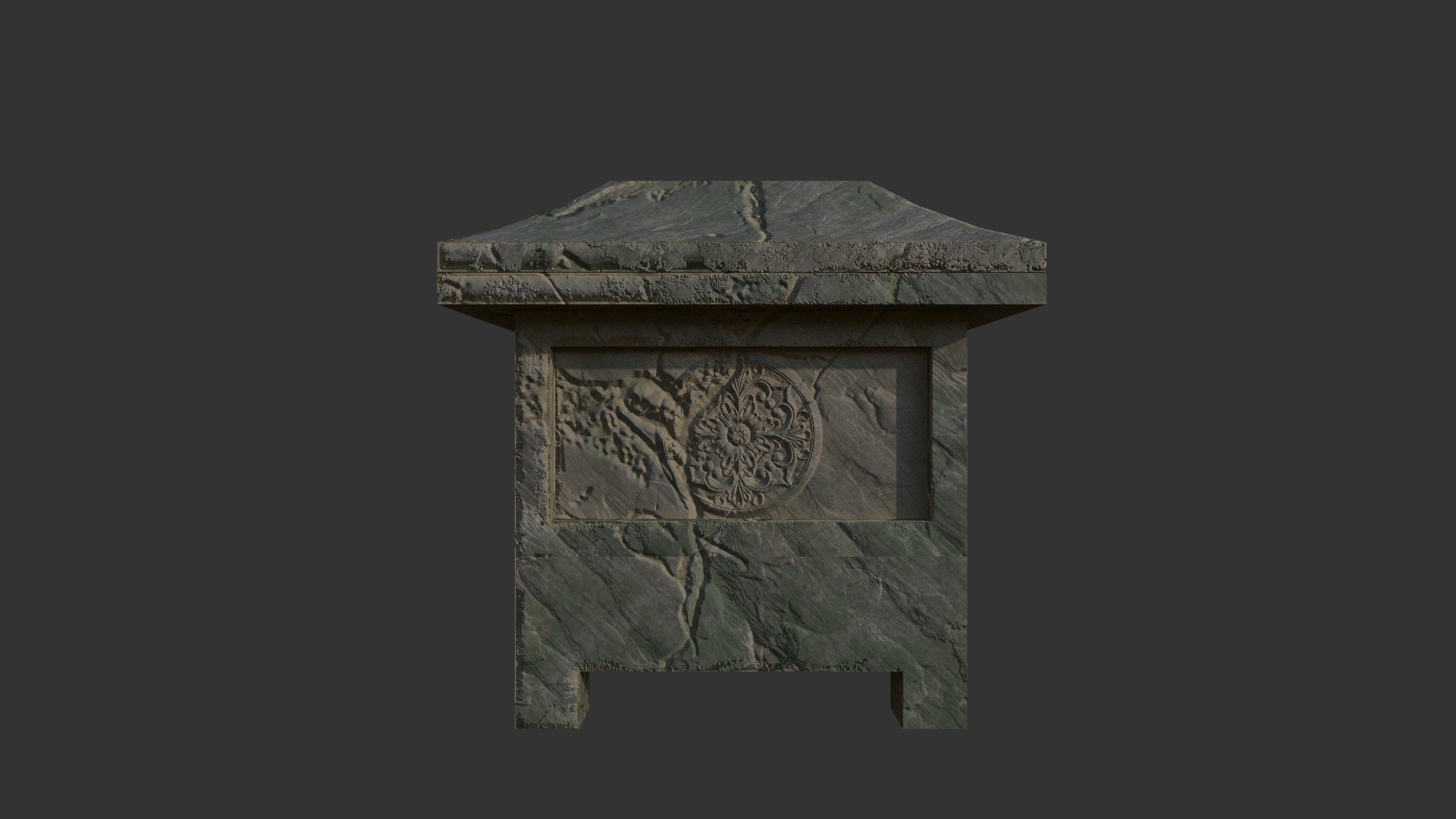 3D Old Stone Chest - TurboSquid 2412041