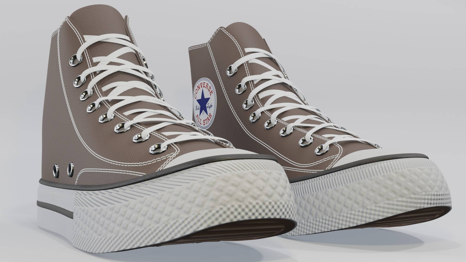 3D Basketball Leather Shoes Converse All Star Brown - TurboSquid 2085798