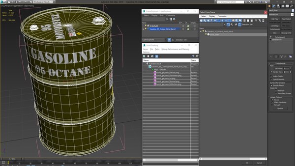 3D model 95 octane metal barrel - TurboSquid 1703658