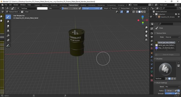 3D model 95 octane metal barrel - TurboSquid 1703658