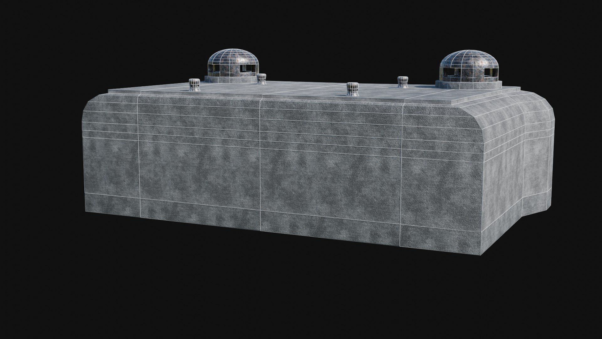 BUNKER MILITARY SHELTER POSTAPO HIDE HOUSE SURVIVAL COLLECTION 3D Model ...