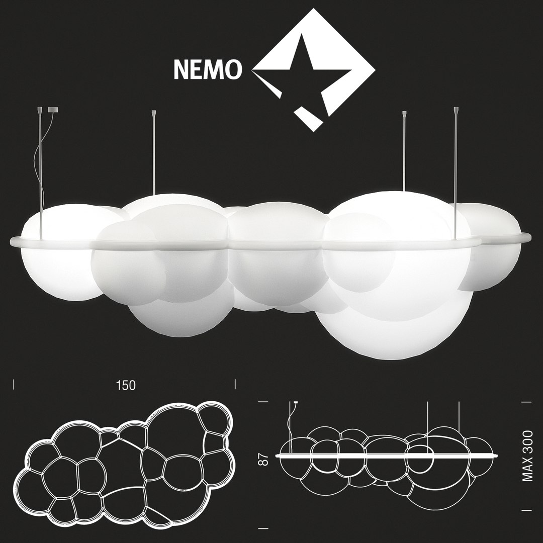nemo nuvola lamp 3d model