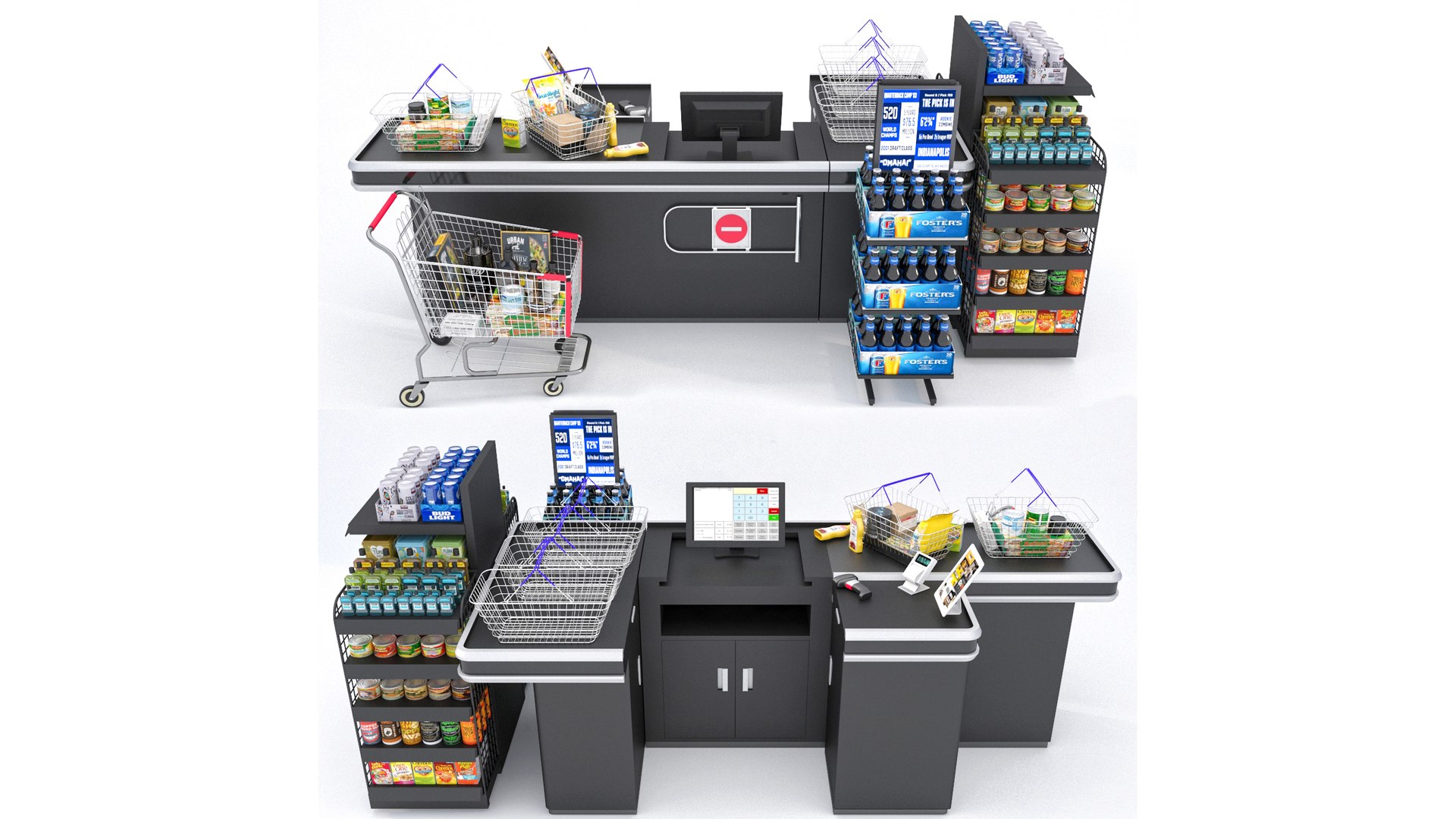 3D Checkout Counter 1 model - TurboSquid 1875374