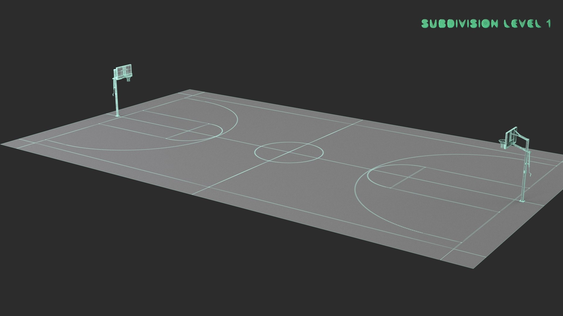 Basketball Court 3D Model - TurboSquid 2319829