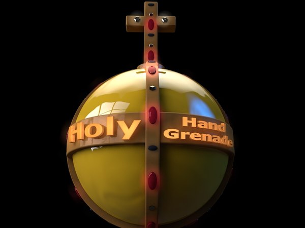 free holy hand grenade 3d model