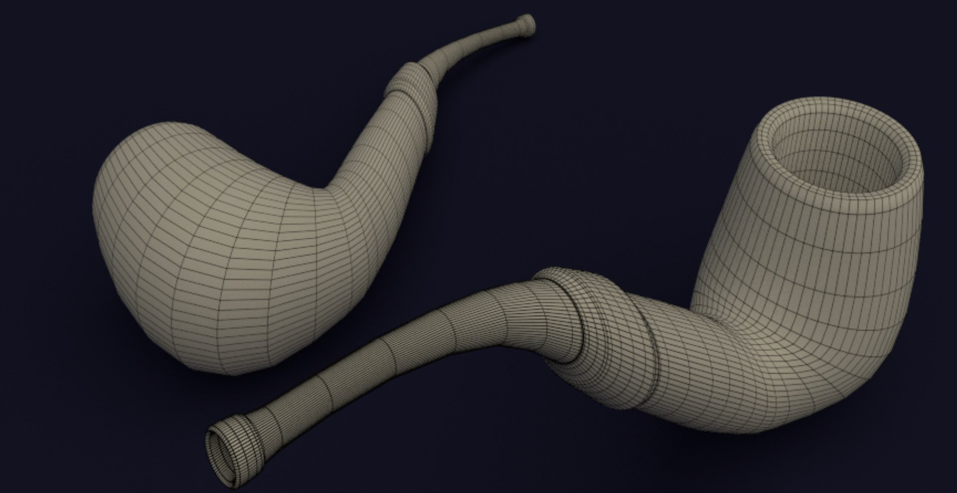 smoking pipe 3d blend