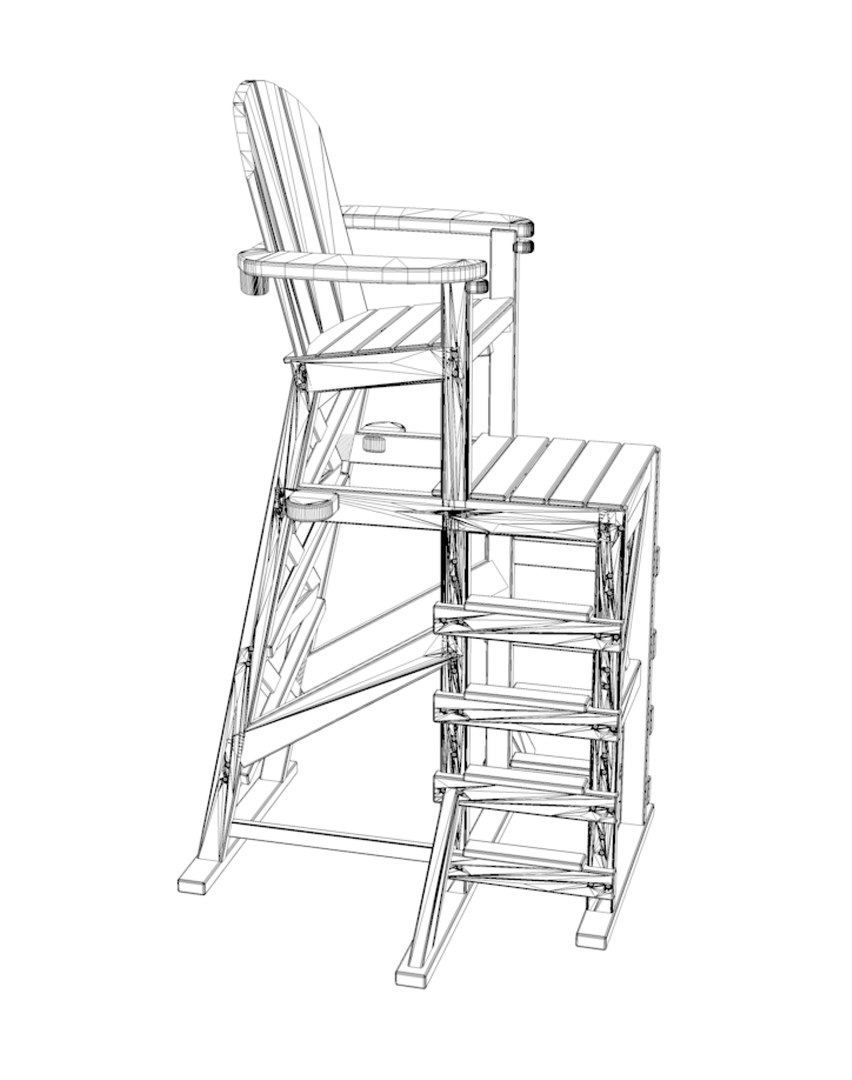 3D Lifeguard Chair Model - TurboSquid 1431872