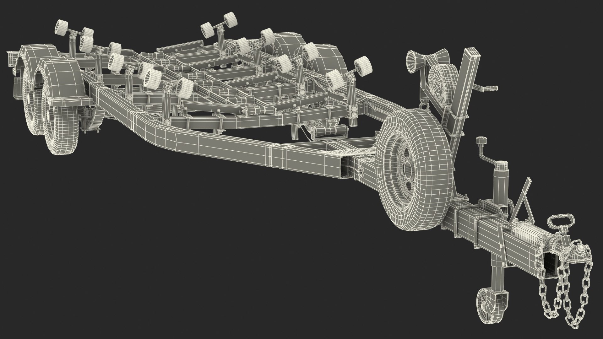 3D model Boat Trailer 7m - TurboSquid 1947461
