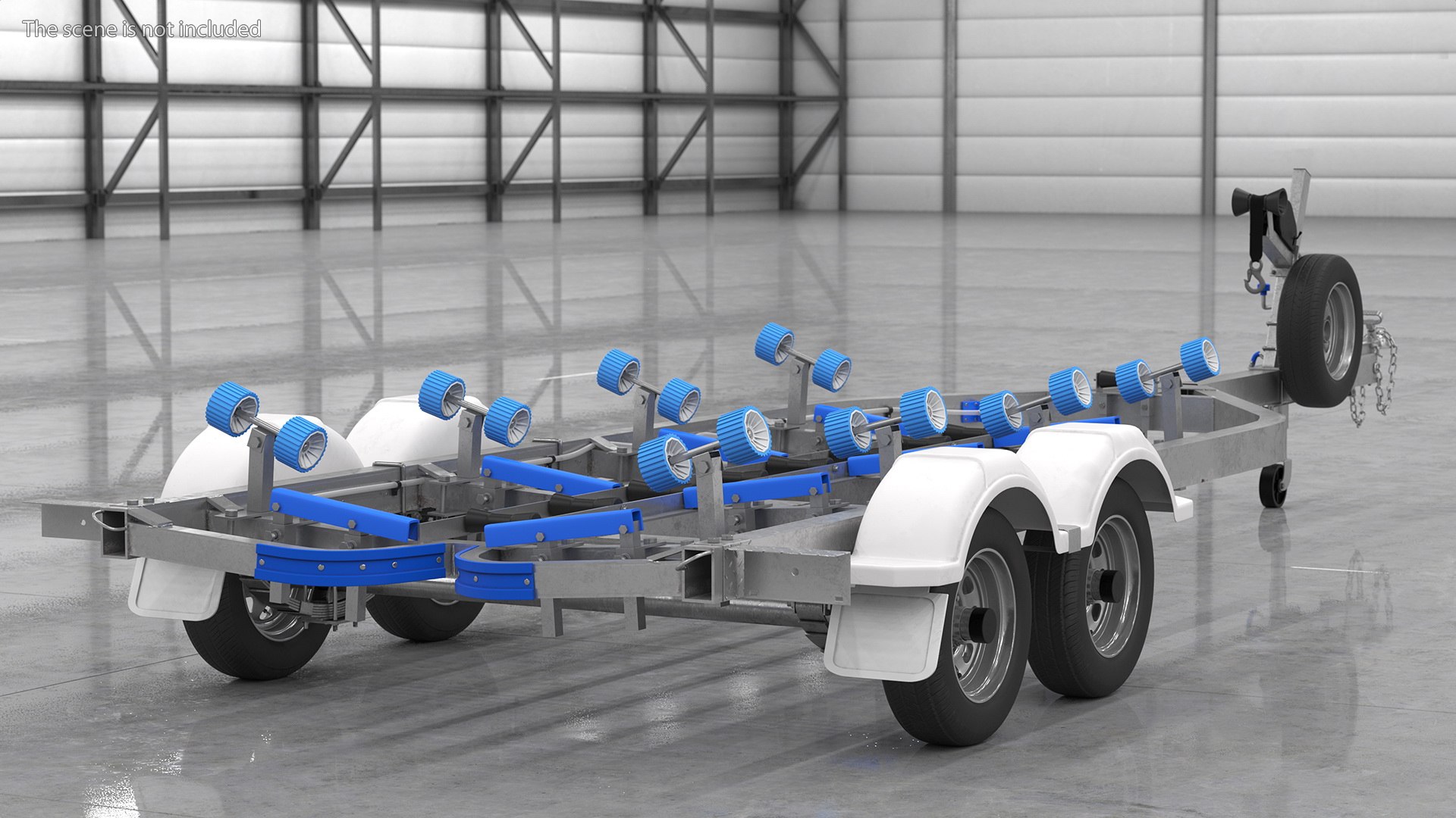 3D model Boat Trailer 7m - TurboSquid 1947461