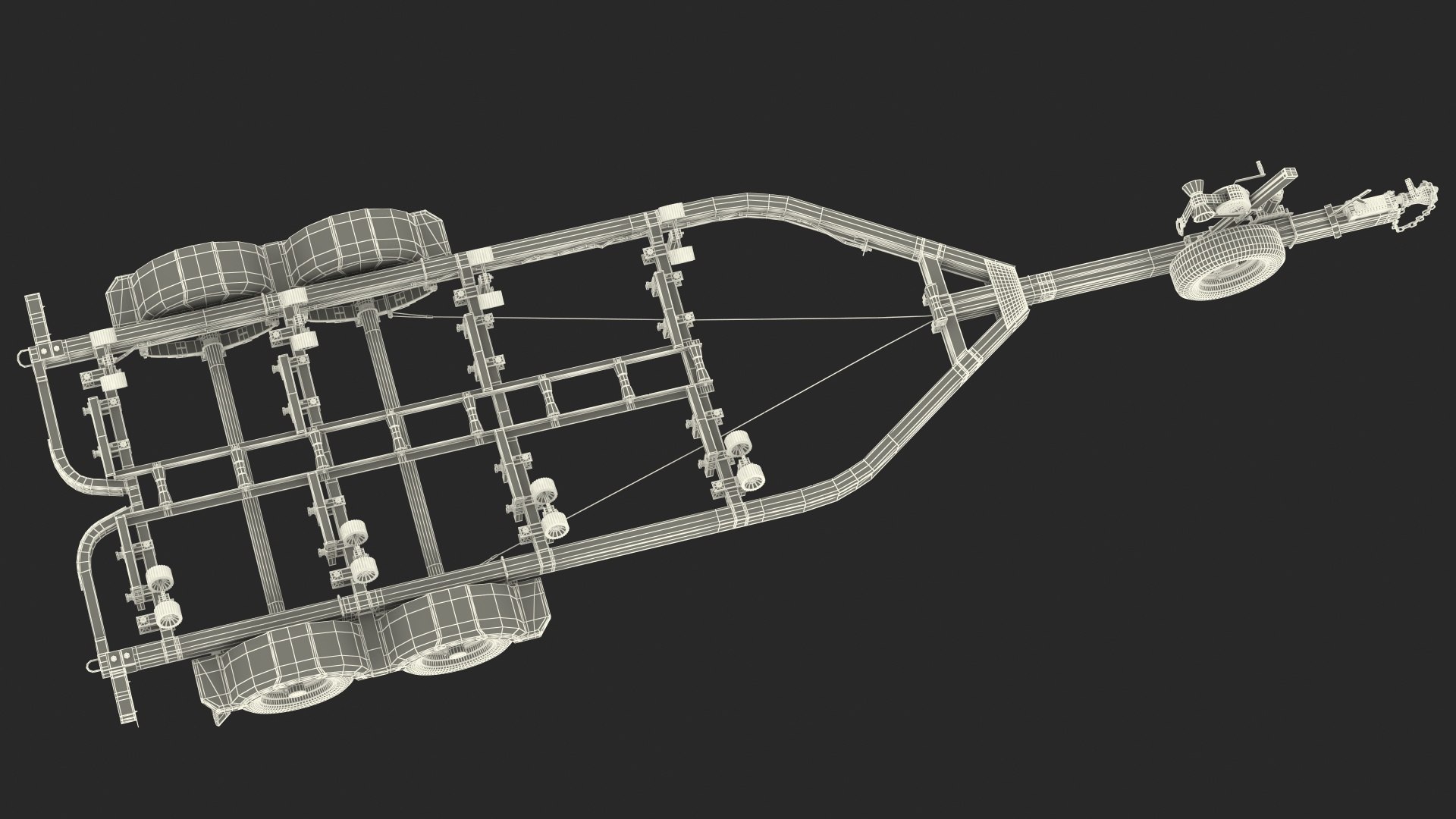 3D model Boat Trailer 7m - TurboSquid 1947461