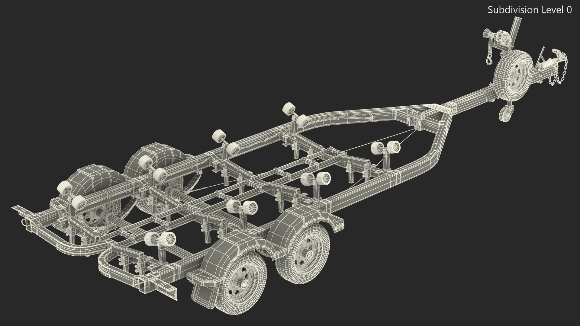 3D model Boat Trailer 7m - TurboSquid 1947461
