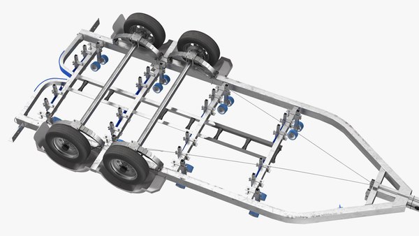 3D model Boat Trailer 7m - TurboSquid 1947461