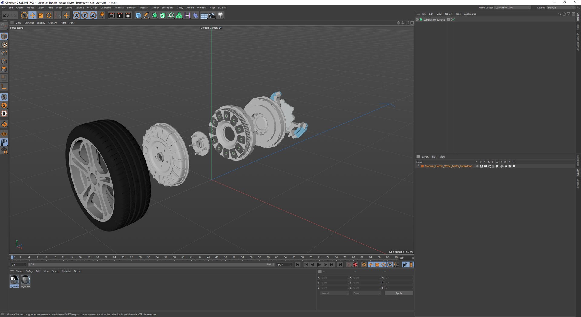 Modular Electric Wheel Motor Breakdown 3D - TurboSquid 2395952