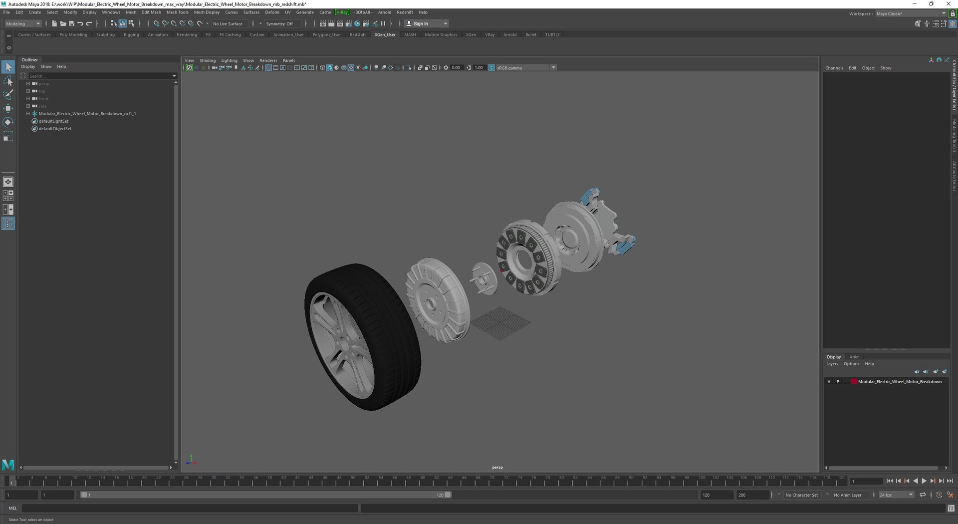 Modular Electric Wheel Motor Breakdown 3D - TurboSquid 2395952