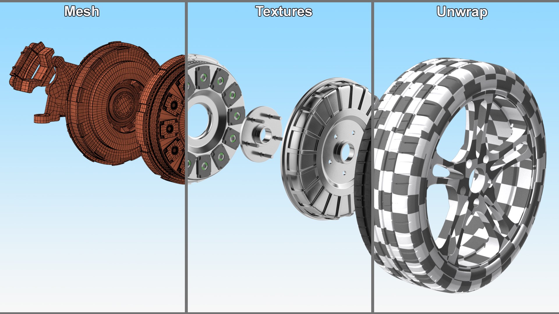 Modular Electric Wheel Motor Breakdown 3D - TurboSquid 2395952