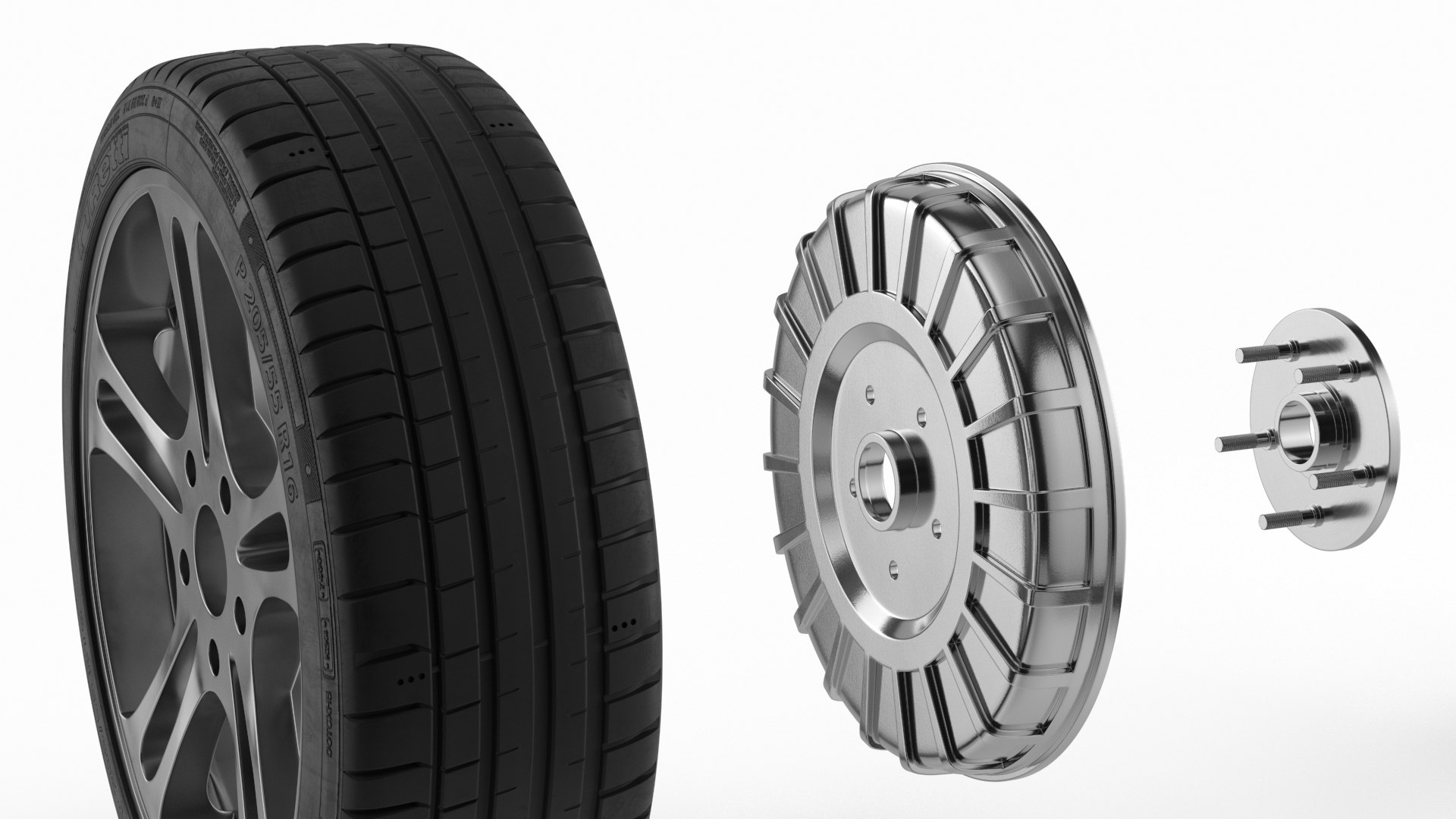 Modular Electric Wheel Motor Breakdown 3D - TurboSquid 2395952