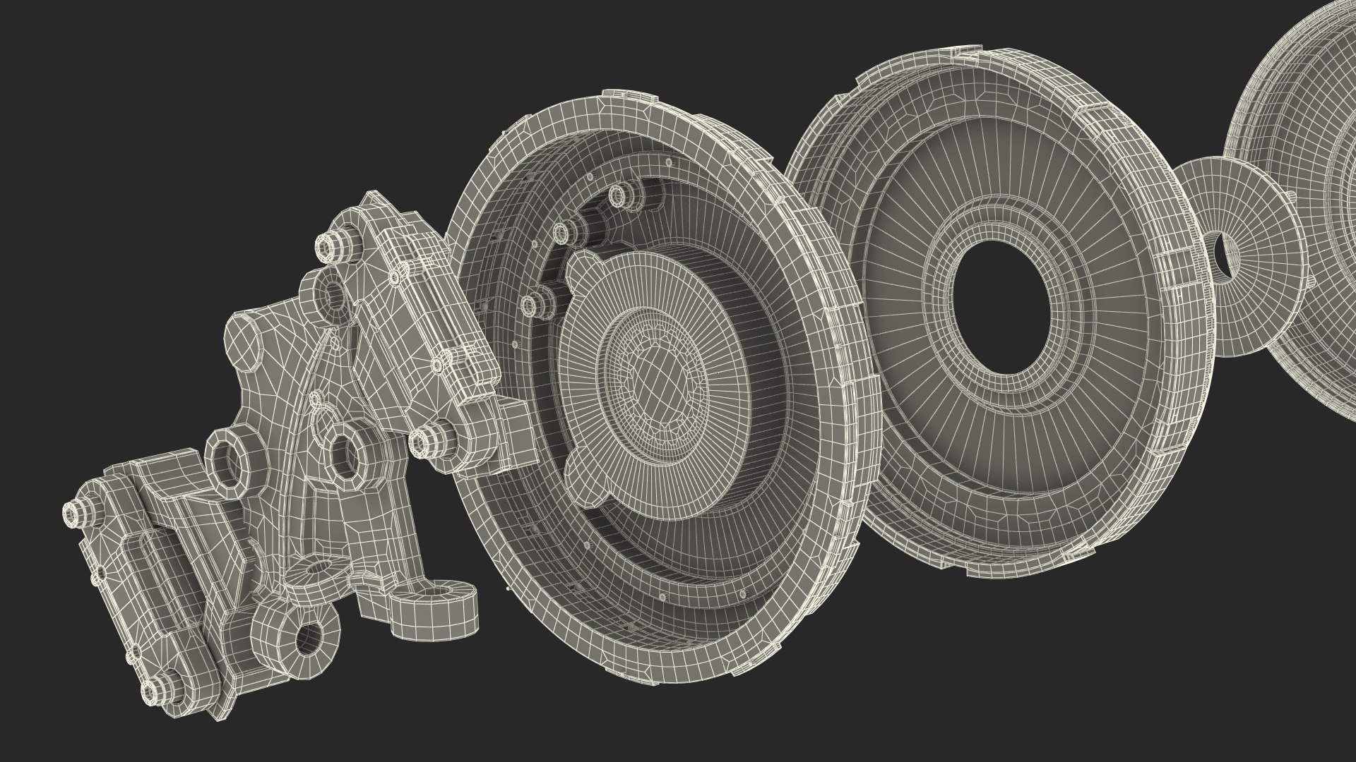 Modular Electric Wheel Motor Breakdown 3D - TurboSquid 2395952
