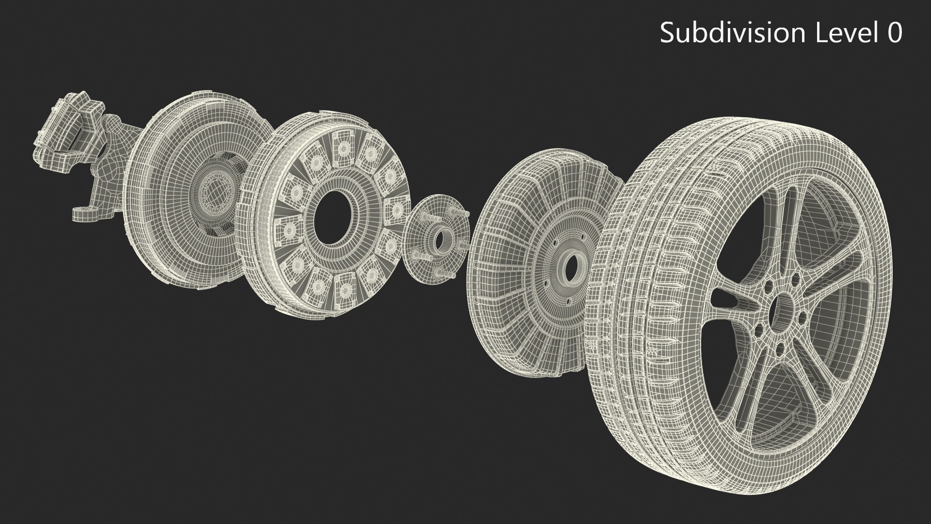 Modular Electric Wheel Motor Breakdown 3D - TurboSquid 2395952