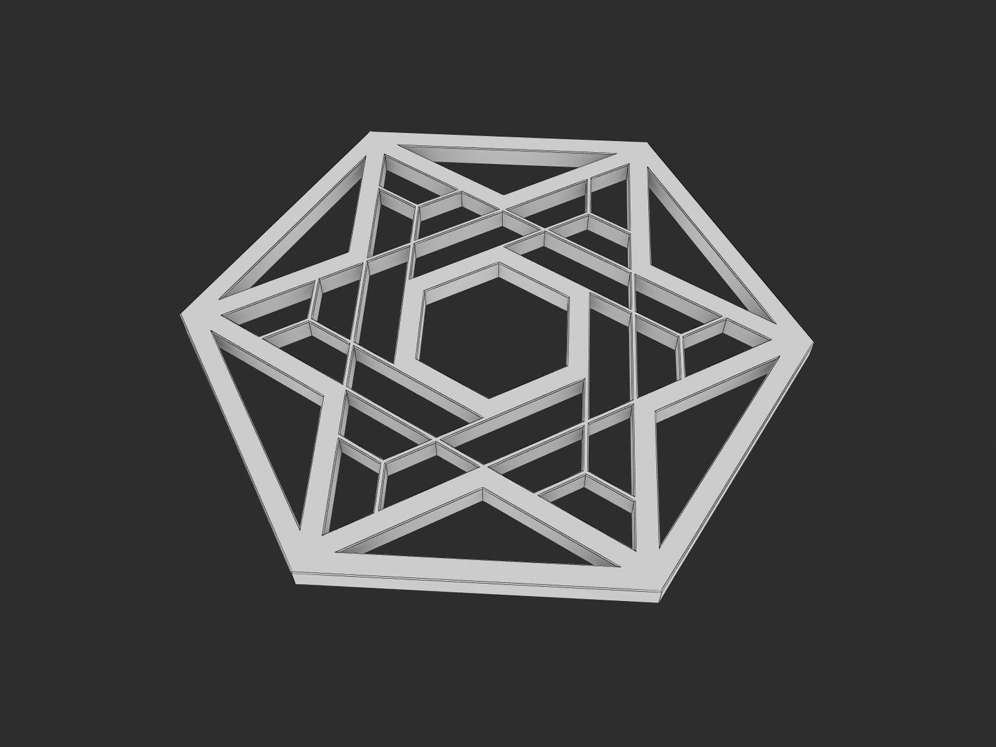 Star David Hexagon 3D Model - TurboSquid 1429664
