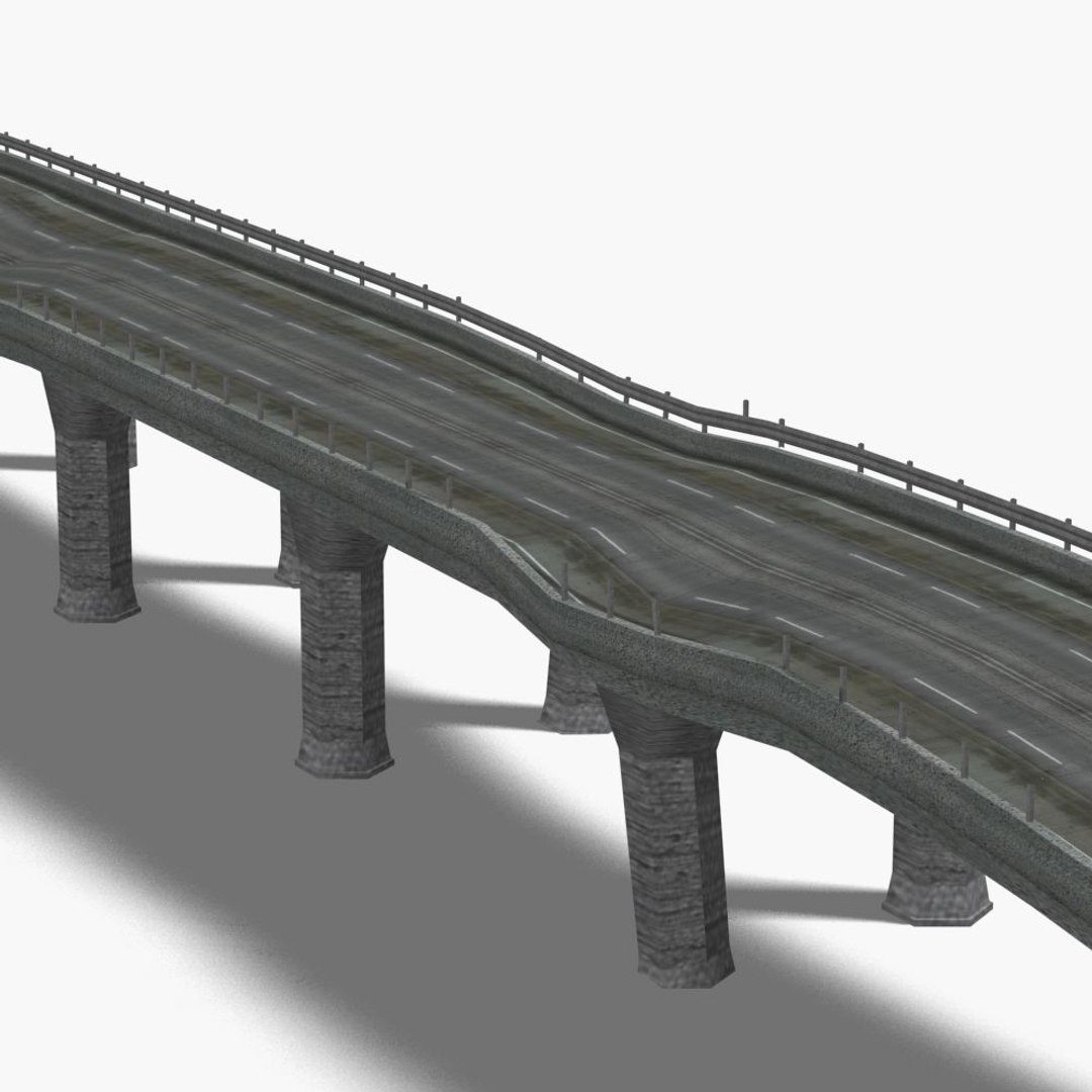 3d Model Of Ruined Bridge