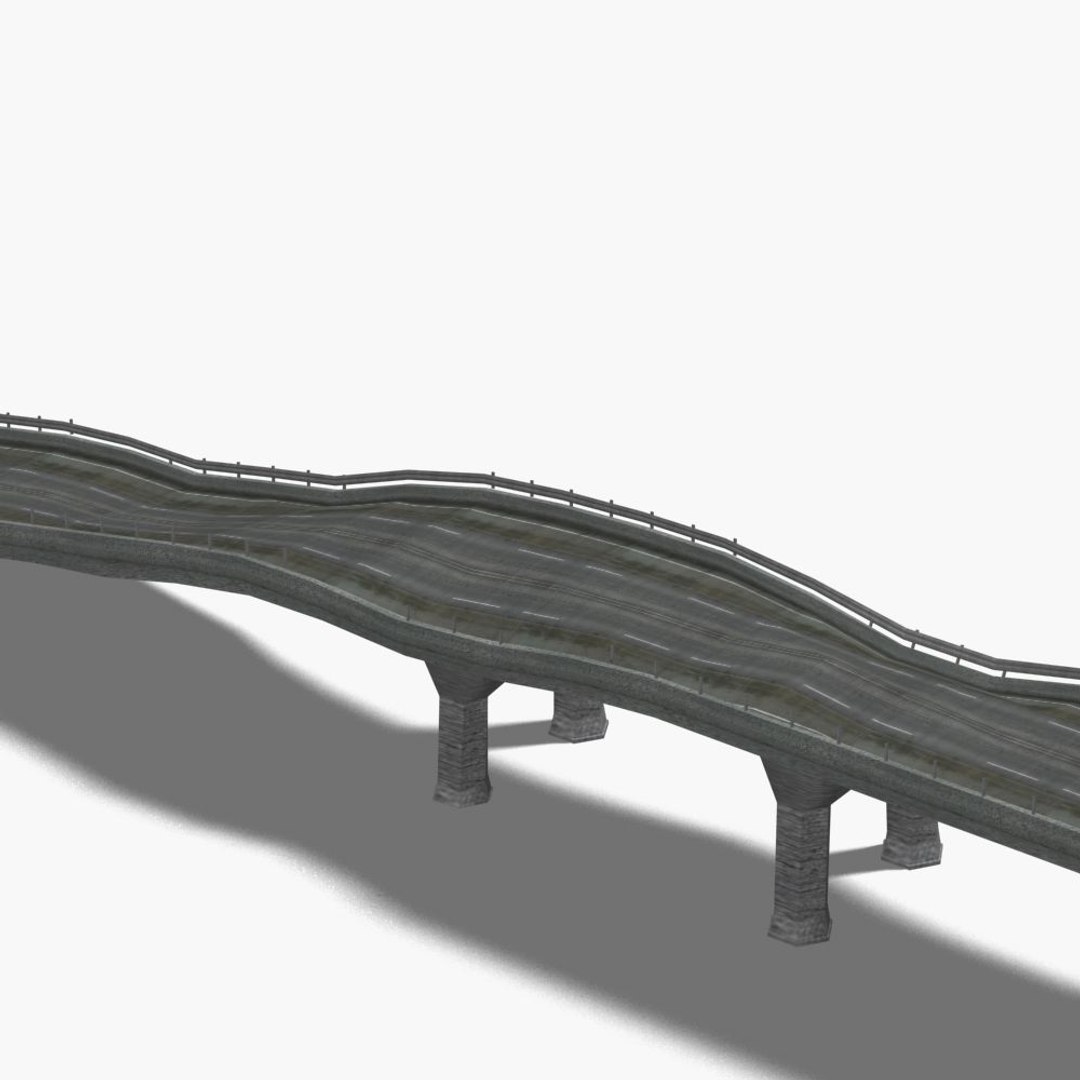 3d Model Of Ruined Bridge