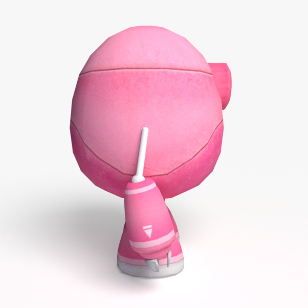 3d Model Of Cute Pink Robot