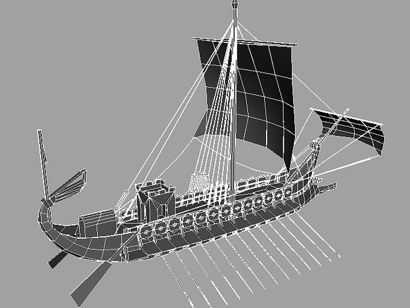3ds Max Ship Roman Galley