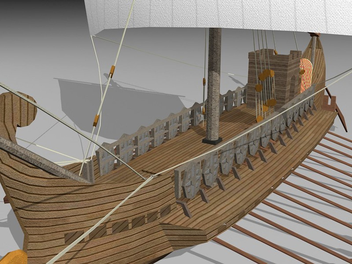 3ds Max Ship Roman Galley