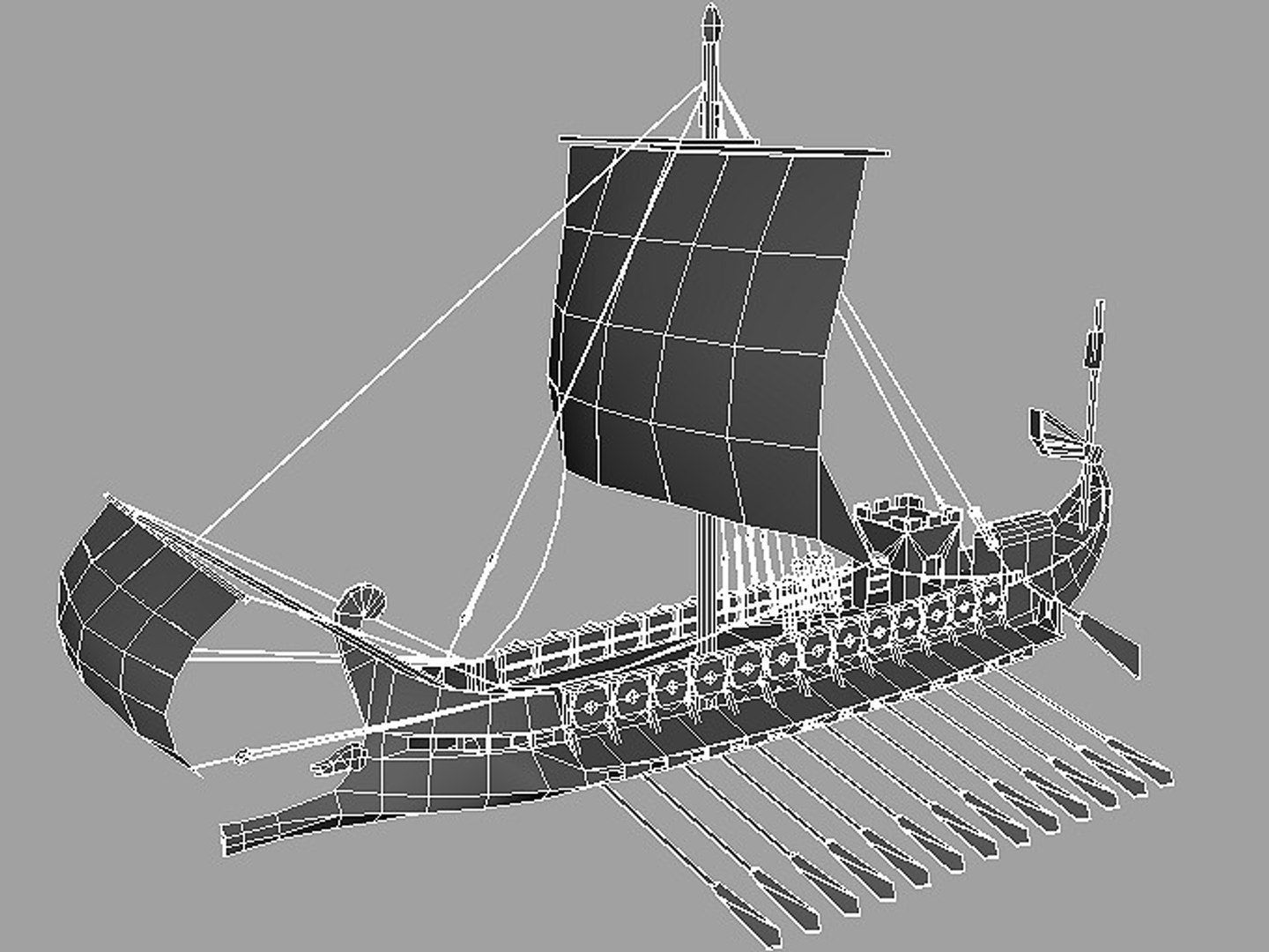3ds Max Ship Roman Galley