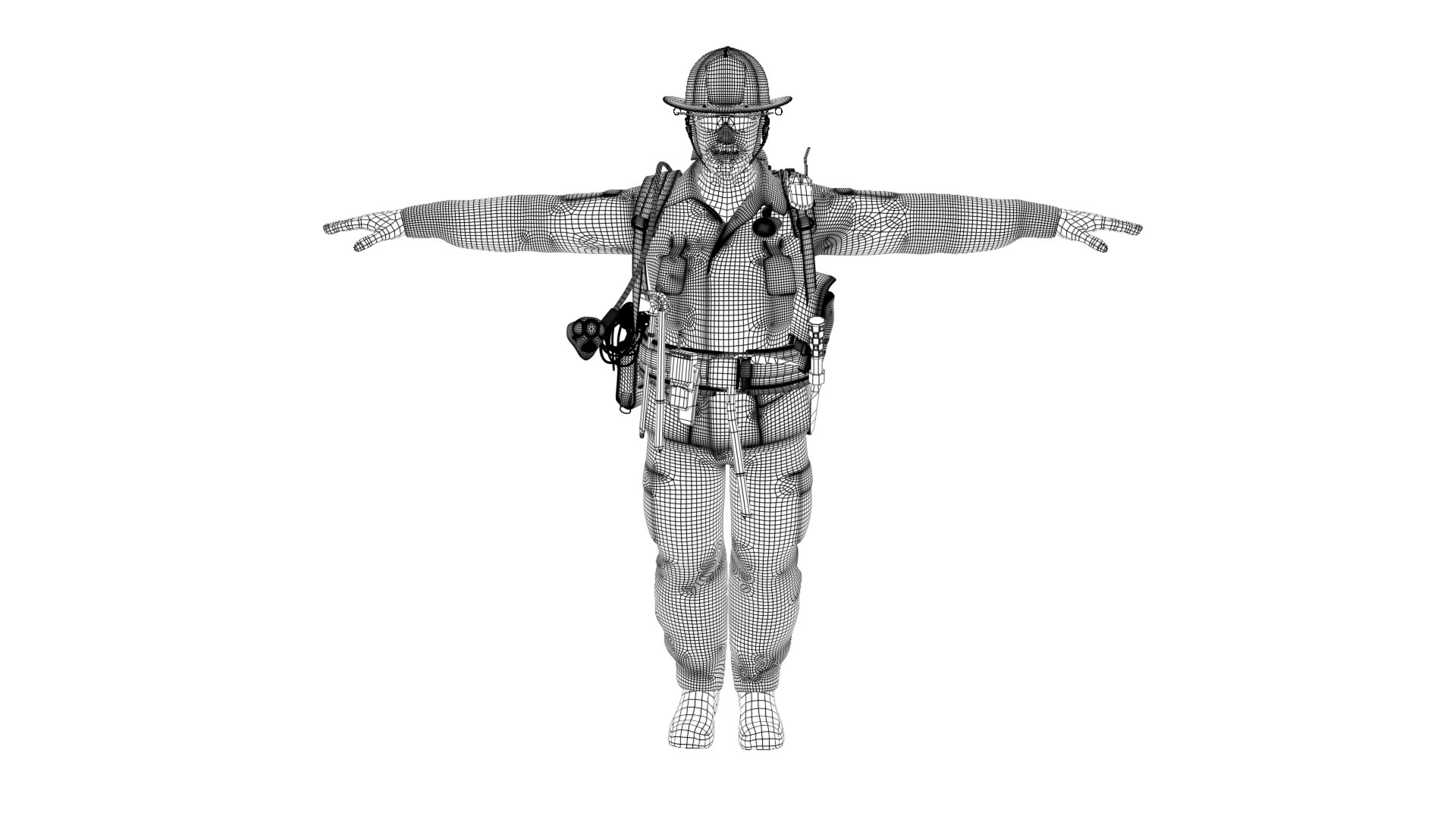 3D Model Firefighter Full Equipped - TurboSquid 2185540