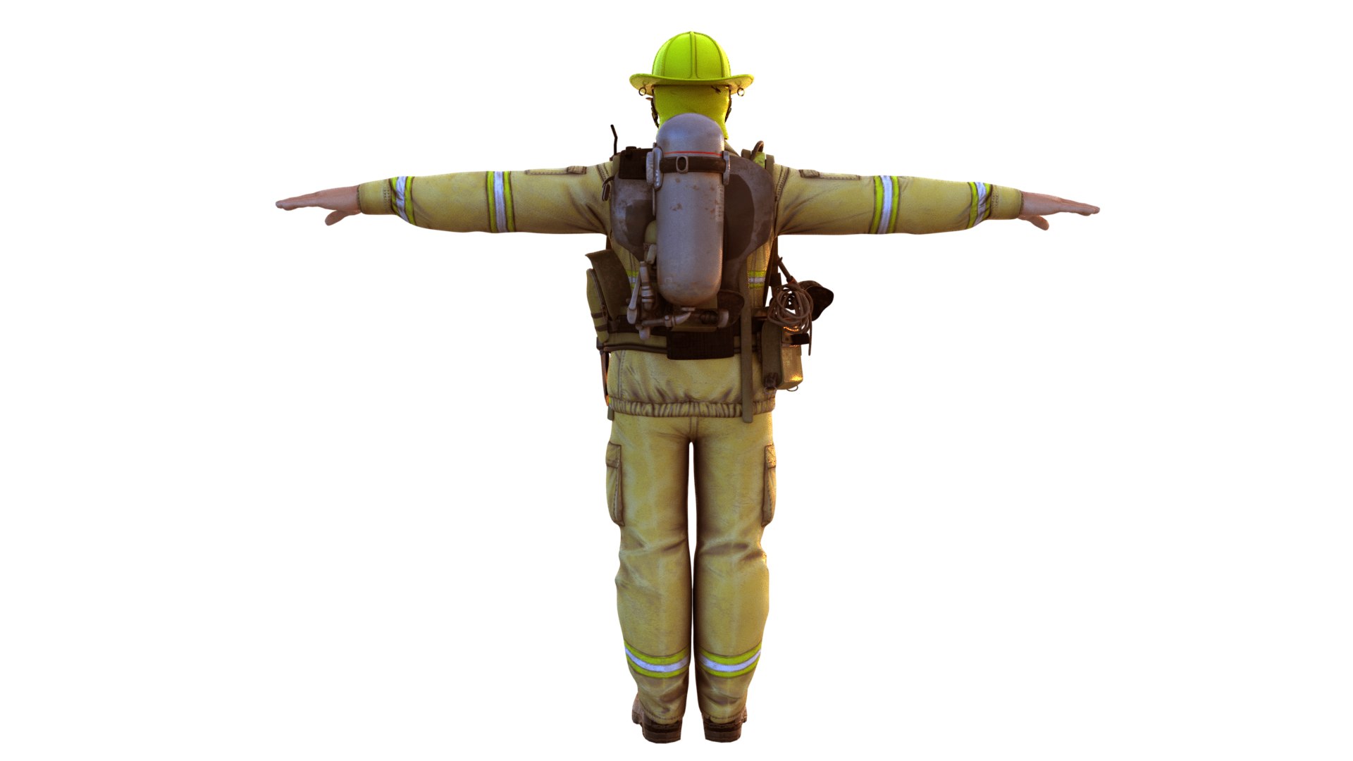 3D Model Firefighter Full Equipped - TurboSquid 2185540