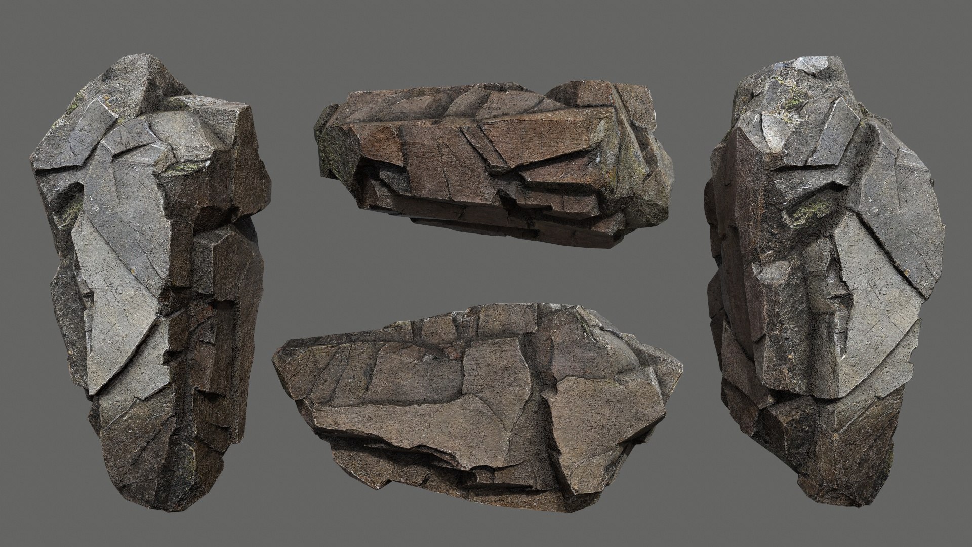 Mossy Cliff Rocks 3D Model - TurboSquid 2311038