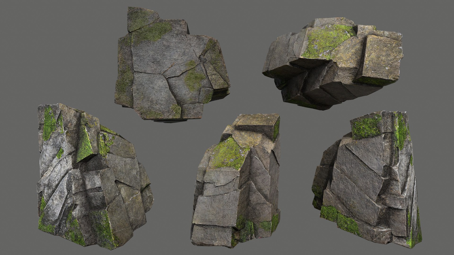 Mossy Cliff Rocks 3D Model - TurboSquid 2311038