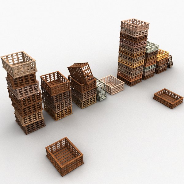 wood wooden crate 3d model