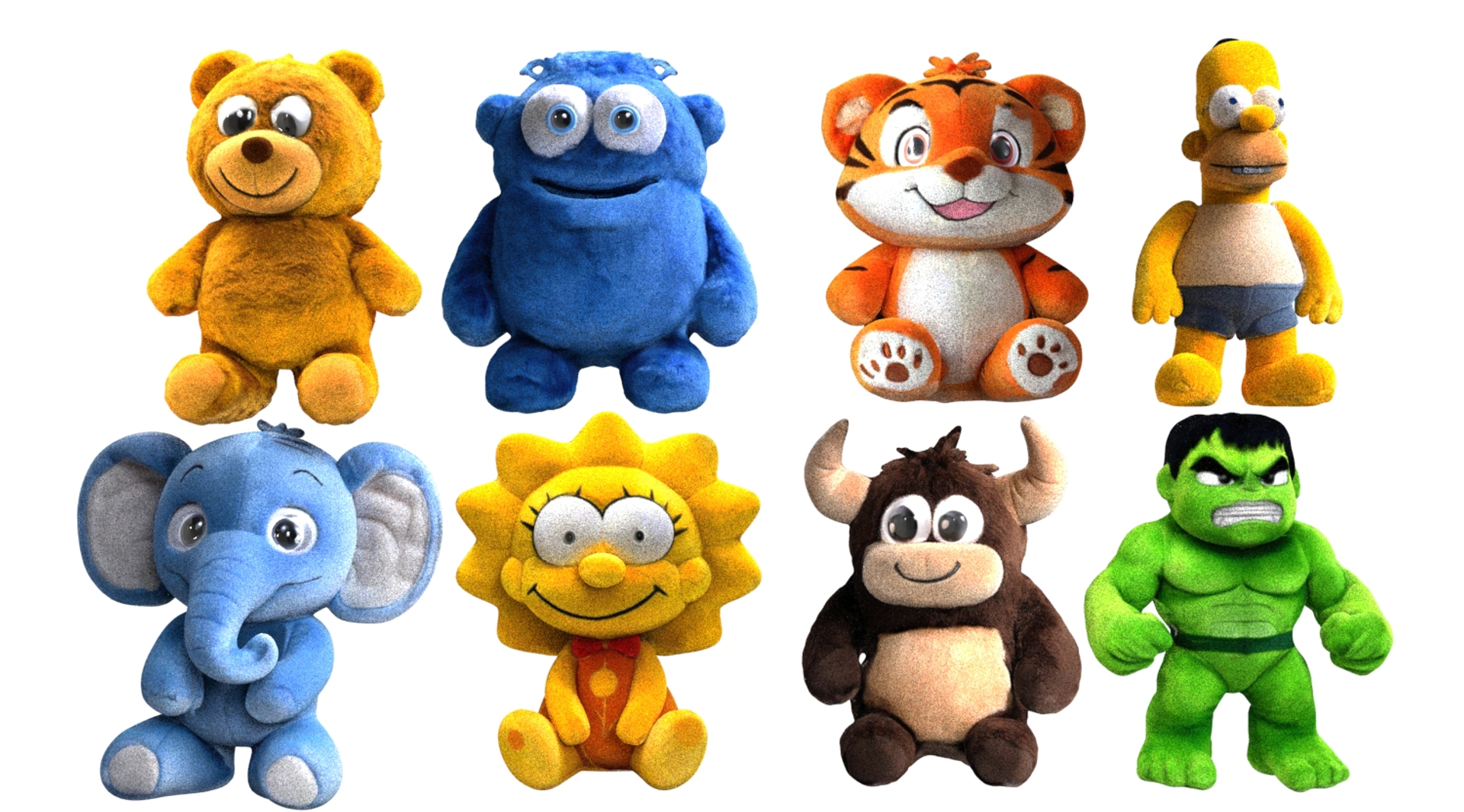 Plush Toys Pack 3D Model - TurboSquid 2294300