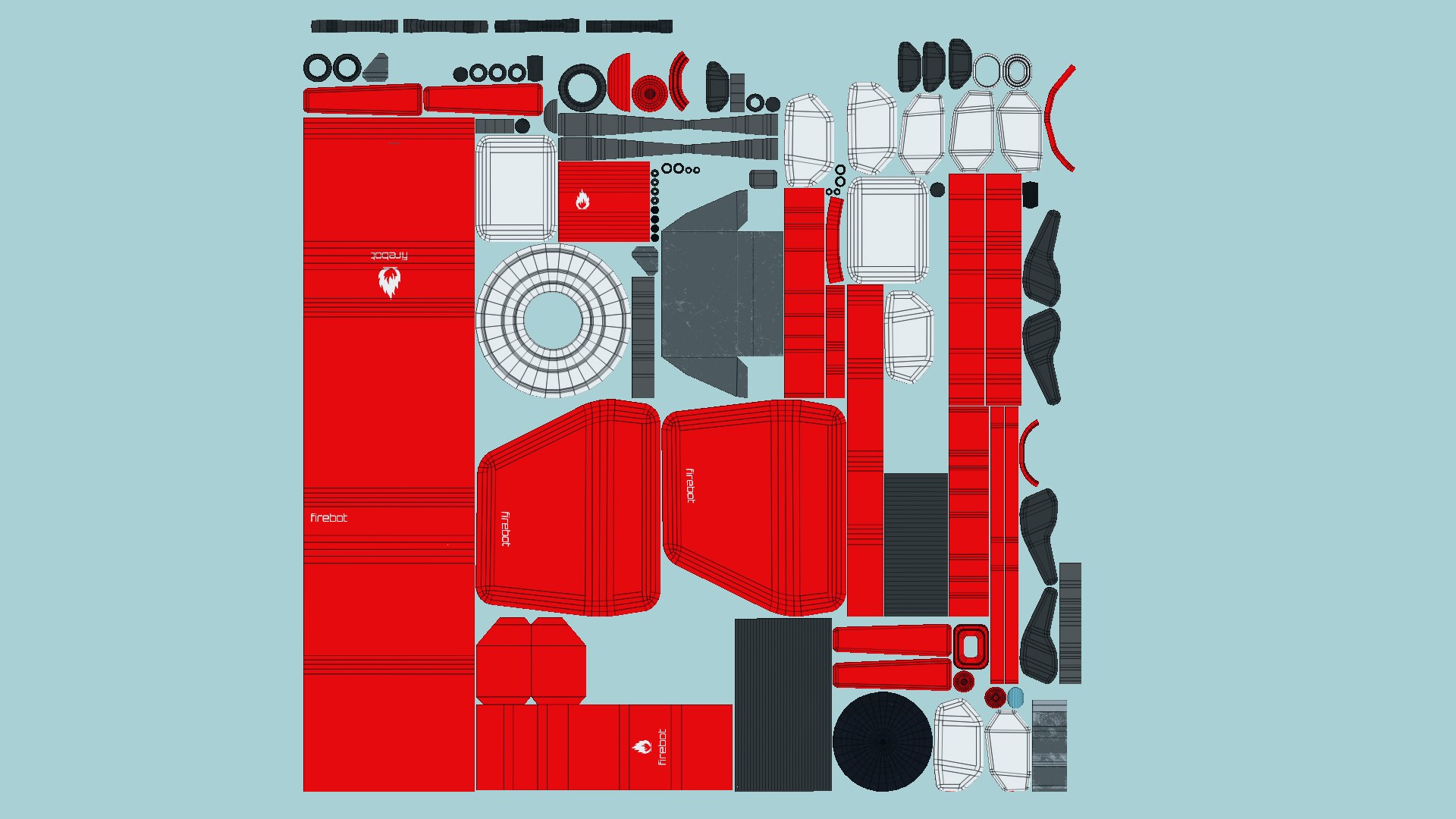 3D Robot C9 Firebot - Sentinel Character SciFi Design Model ...