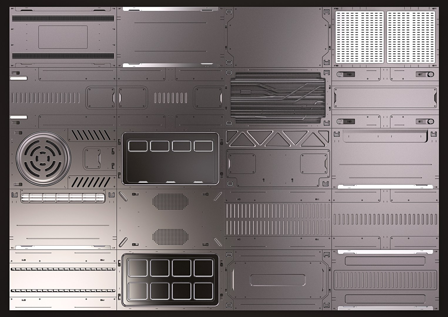 3D Model Sci Fi Panels Kitbash - TurboSquid 1285427