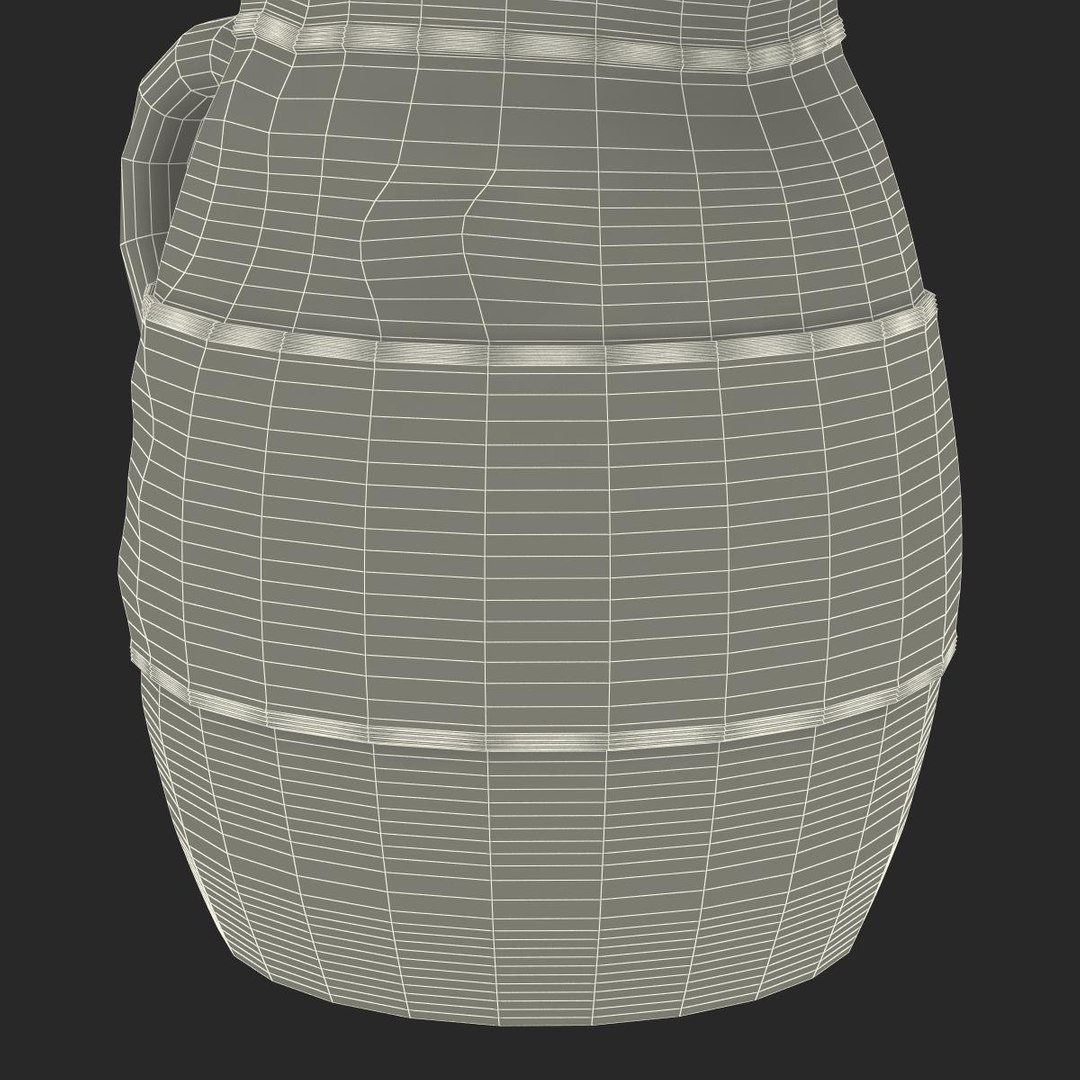 3d antique plated pitcher model