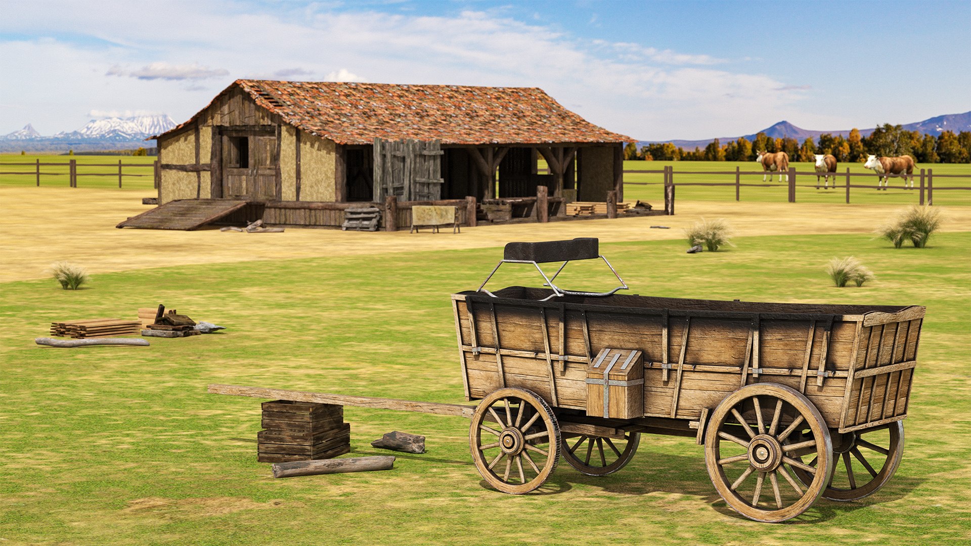 Open Wagon 3D model - TurboSquid 1851819