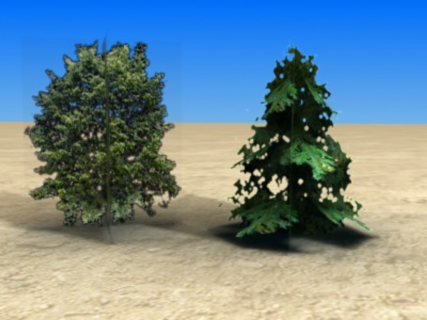 Trees Bushes 3d Model