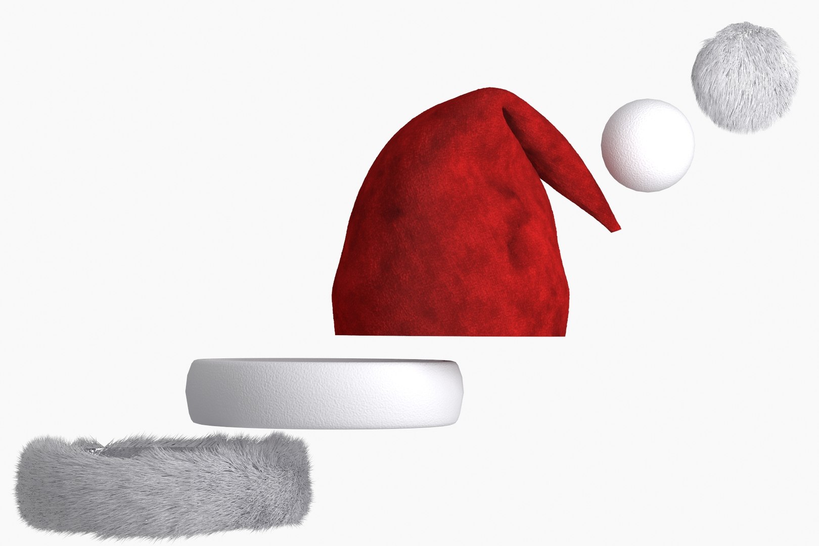 3D Christmas Hat Model - TurboSquid 1350057