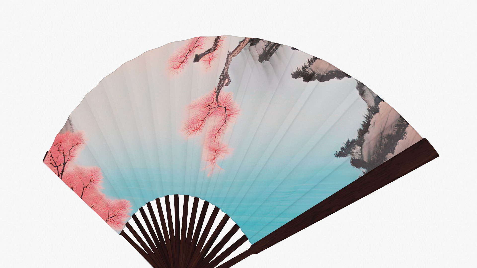 Traditional Chinese Folding Fan 3D - TurboSquid 2142389