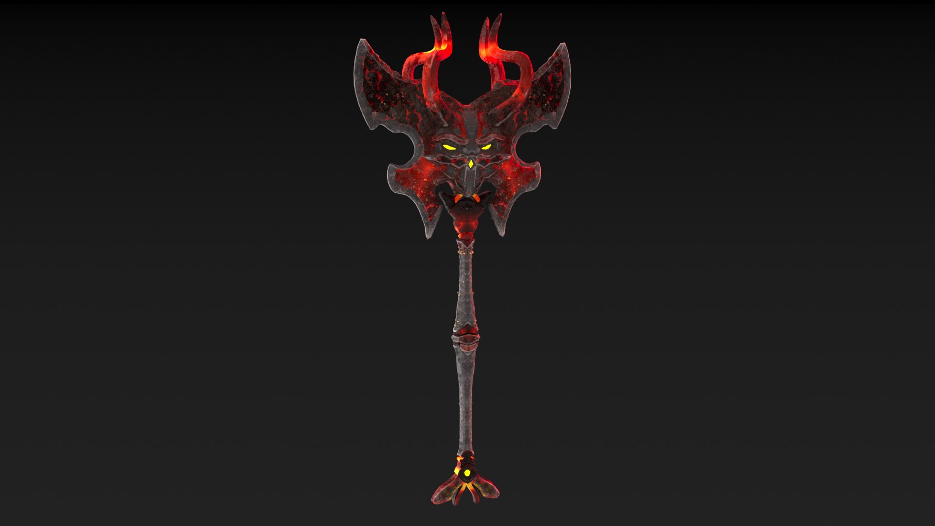 3D Axe Skull 002 model - TurboSquid 1723695