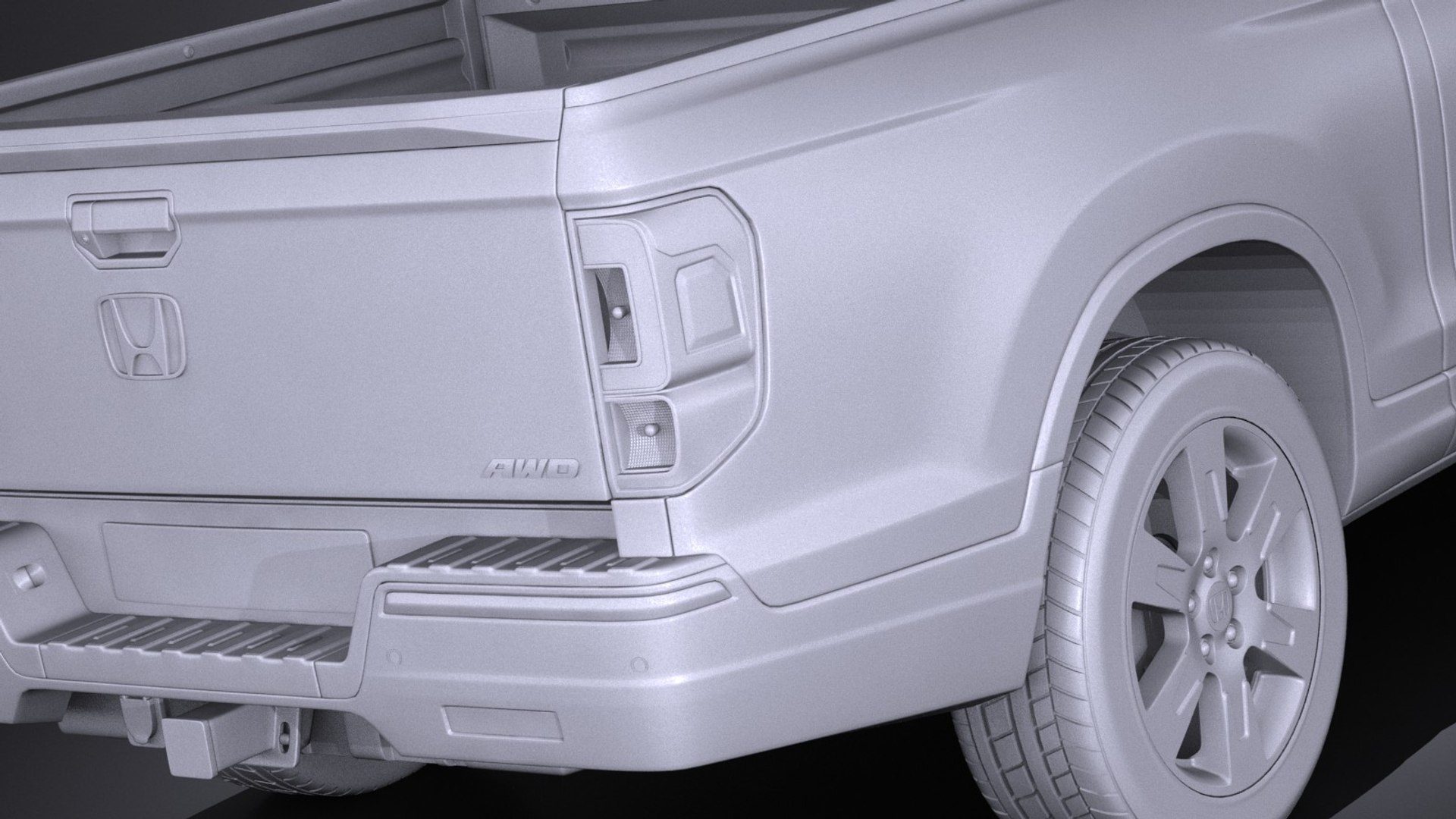 Honda Ridgeline 2017 3d Max